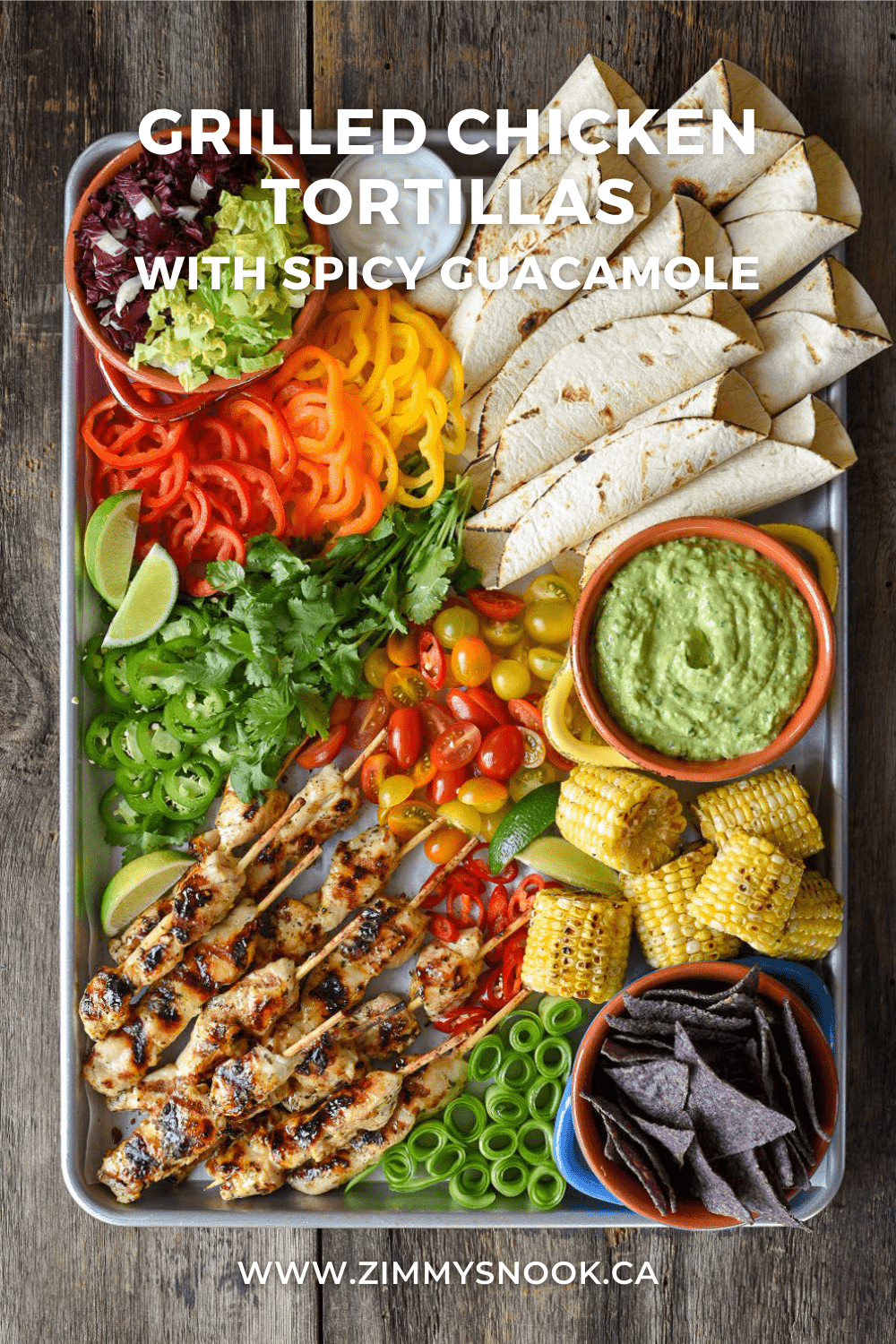 Grilled Chicken Tortillas with Spicy Guacamole - Zimmy's Nook