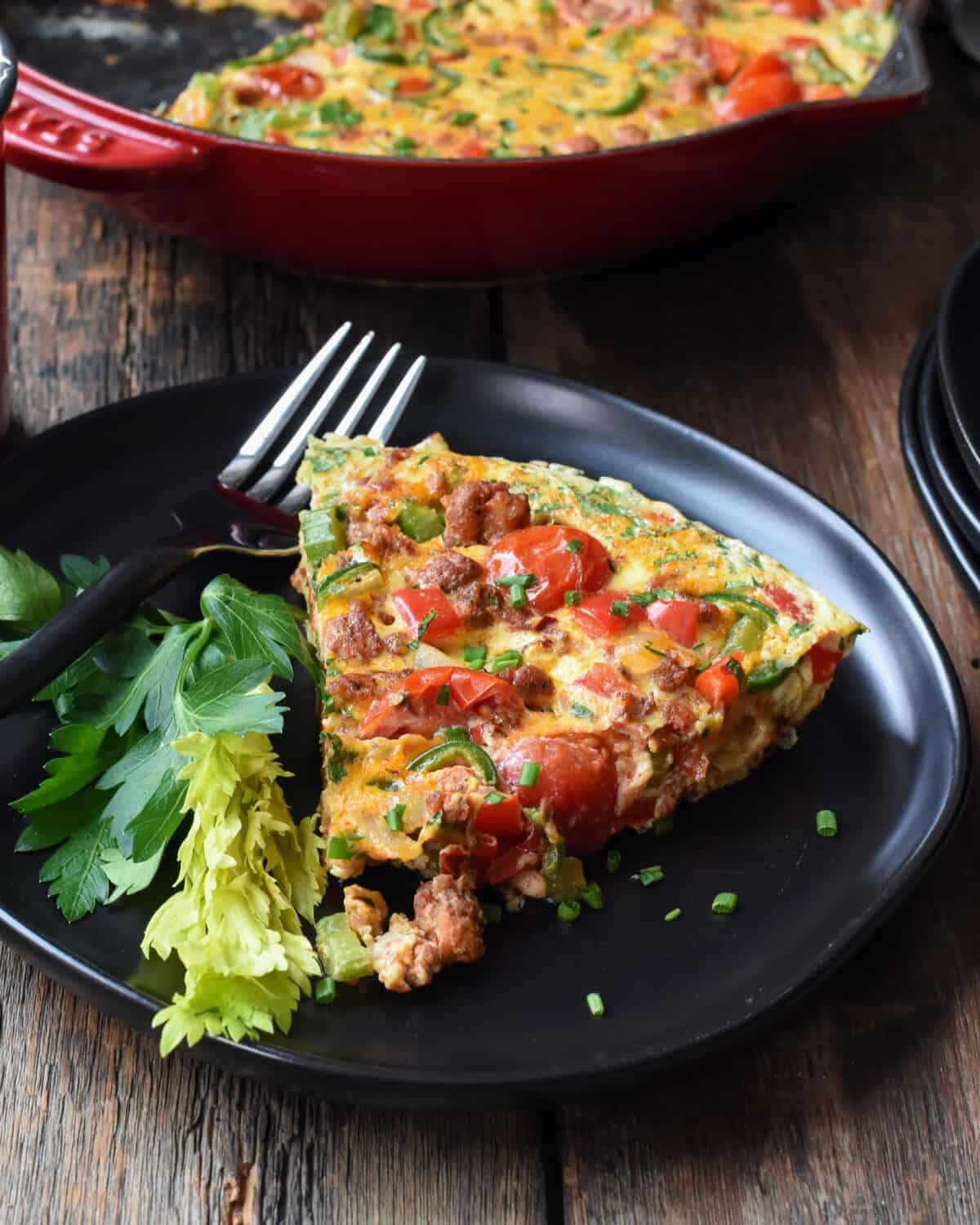 Hot Italian Sausage Frittata - Zimmy's Nook