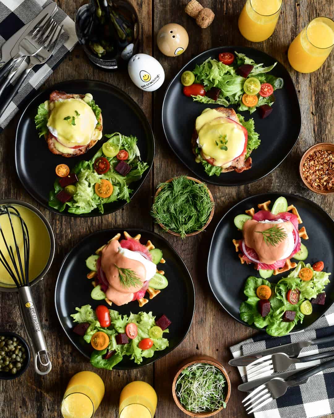 Eggs Benedict Recipe with Beet Hollandaise Sauce - Zimmy's Nook