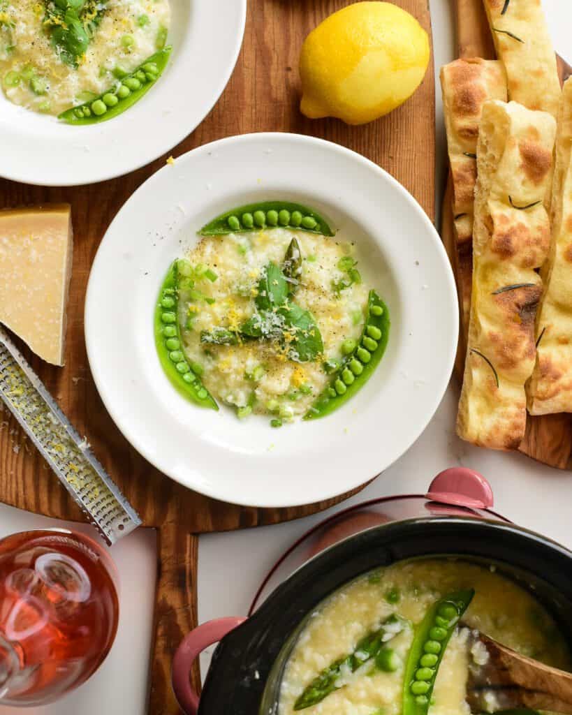 Slow Cooker Spring Risotto - Zimmy's Nook