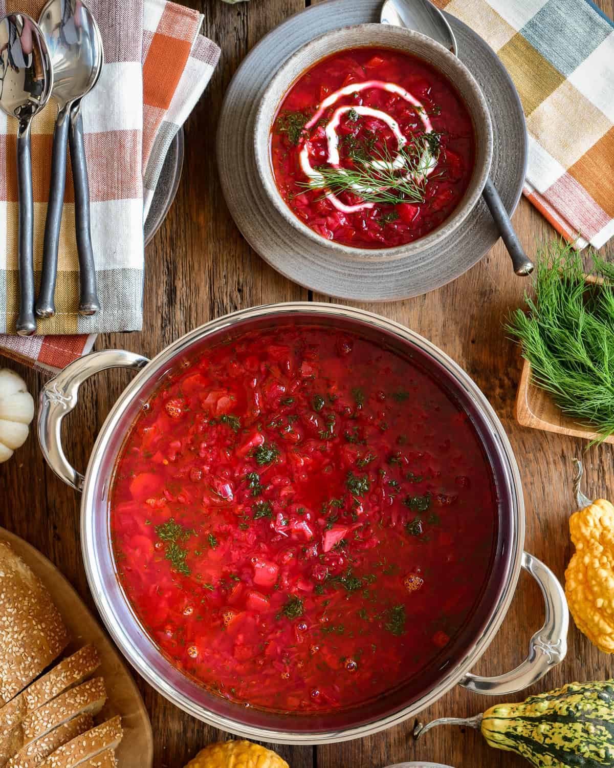 Borscht (Beet & Cabbage Soup) - Zimmy's Nook