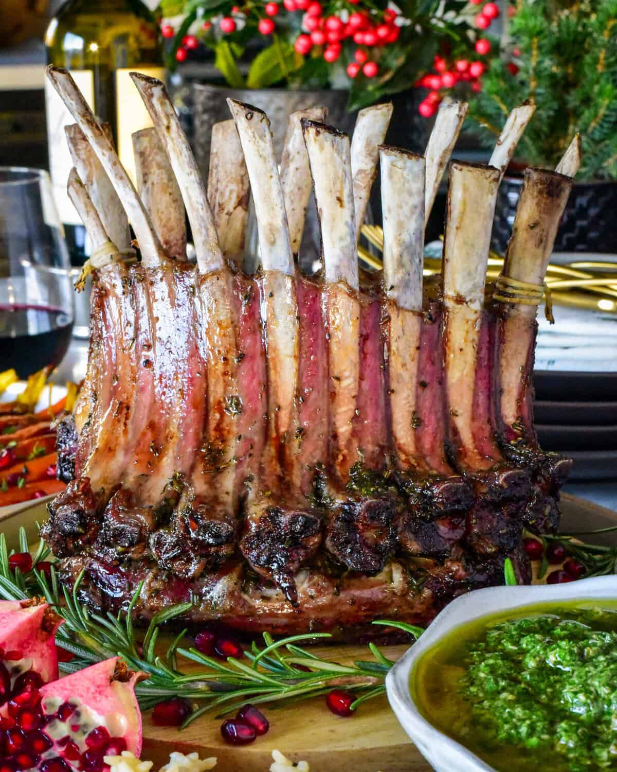 Roasted Crown Rack of Lamb - Zimmy's Nook