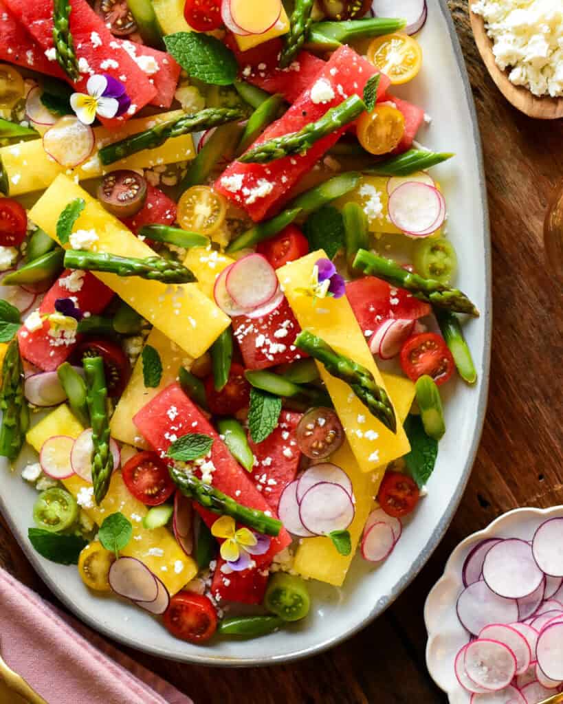 Compressed Watermelon and Asparagus Salad - Zimmy's Nook