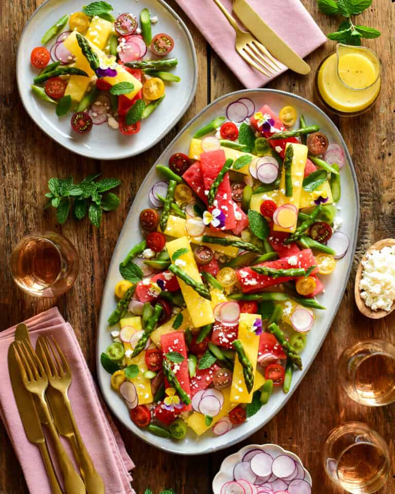 Compressed Watermelon and Asparagus Salad - Zimmy's Nook
