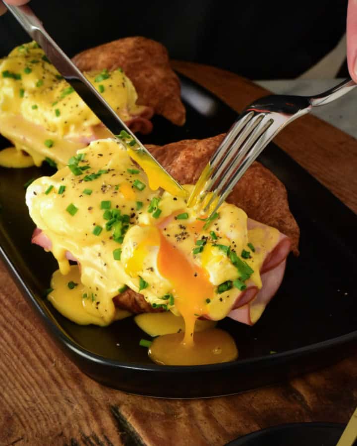 Croissant Eggs Benedict - Zimmy's Nook