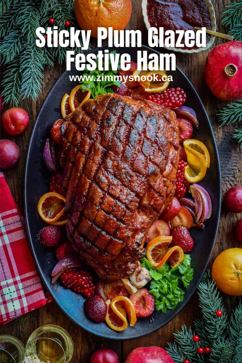 Sticky Plum Glazed Festive Ham - Zimmy's Nook