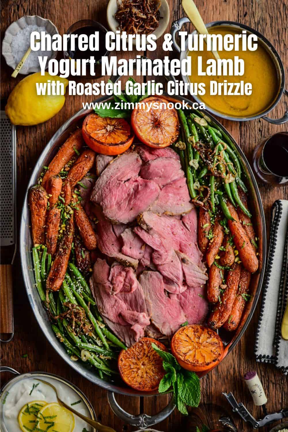 Charred Citrus & Turmeric Yogurt Marinated Lamb - Zimmy's Nook