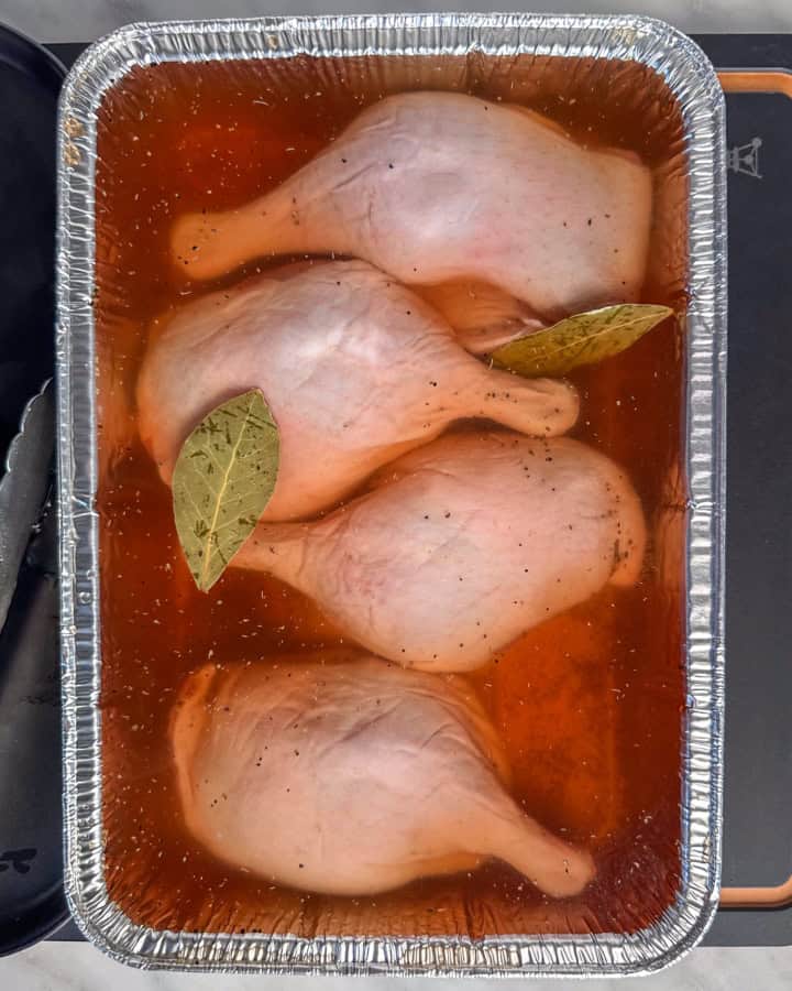 Smoked Duck Legs with Charred Scallion Chimichurri - Zimmy's Nook