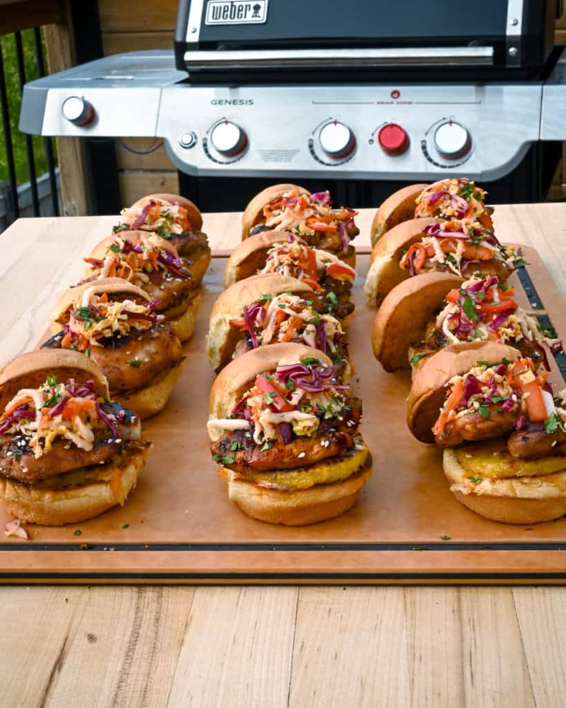 Chicken Teriyaki Sliders with Pickled Asian Slaw - Zimmy's Nook