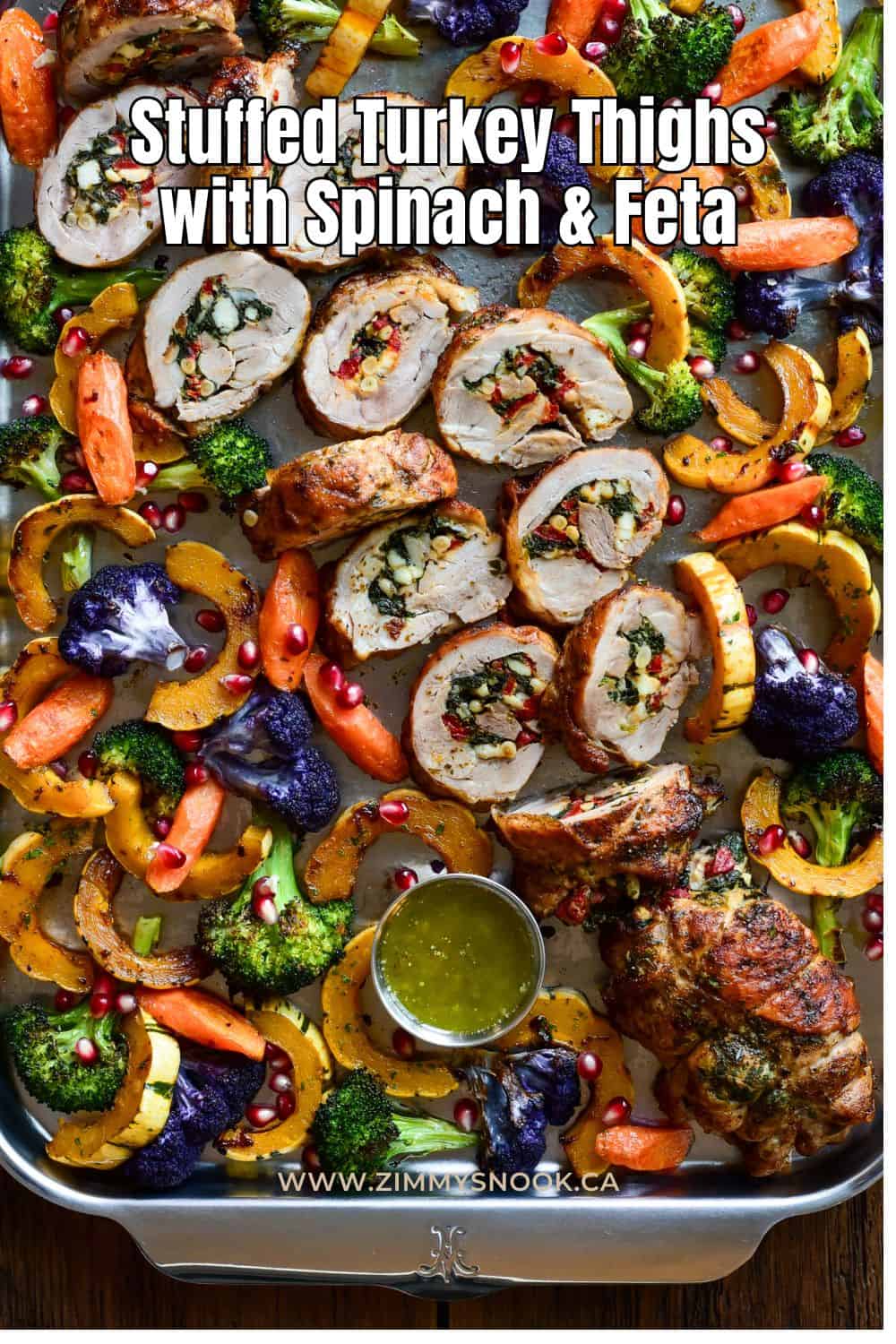 Stuffed Turkey Thighs with Spinach & Feta - Zimmy's Nook