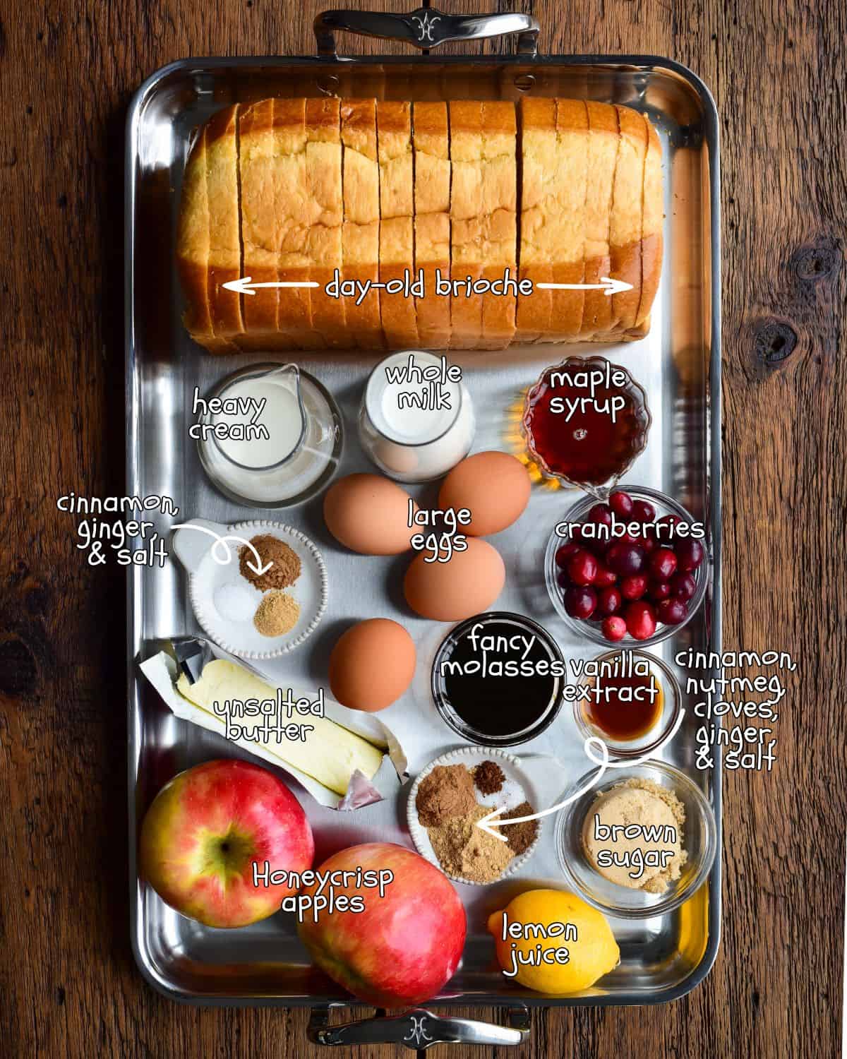 Gingerbread French Toast with Apple Cranberry Compote - Zimmy's Nook