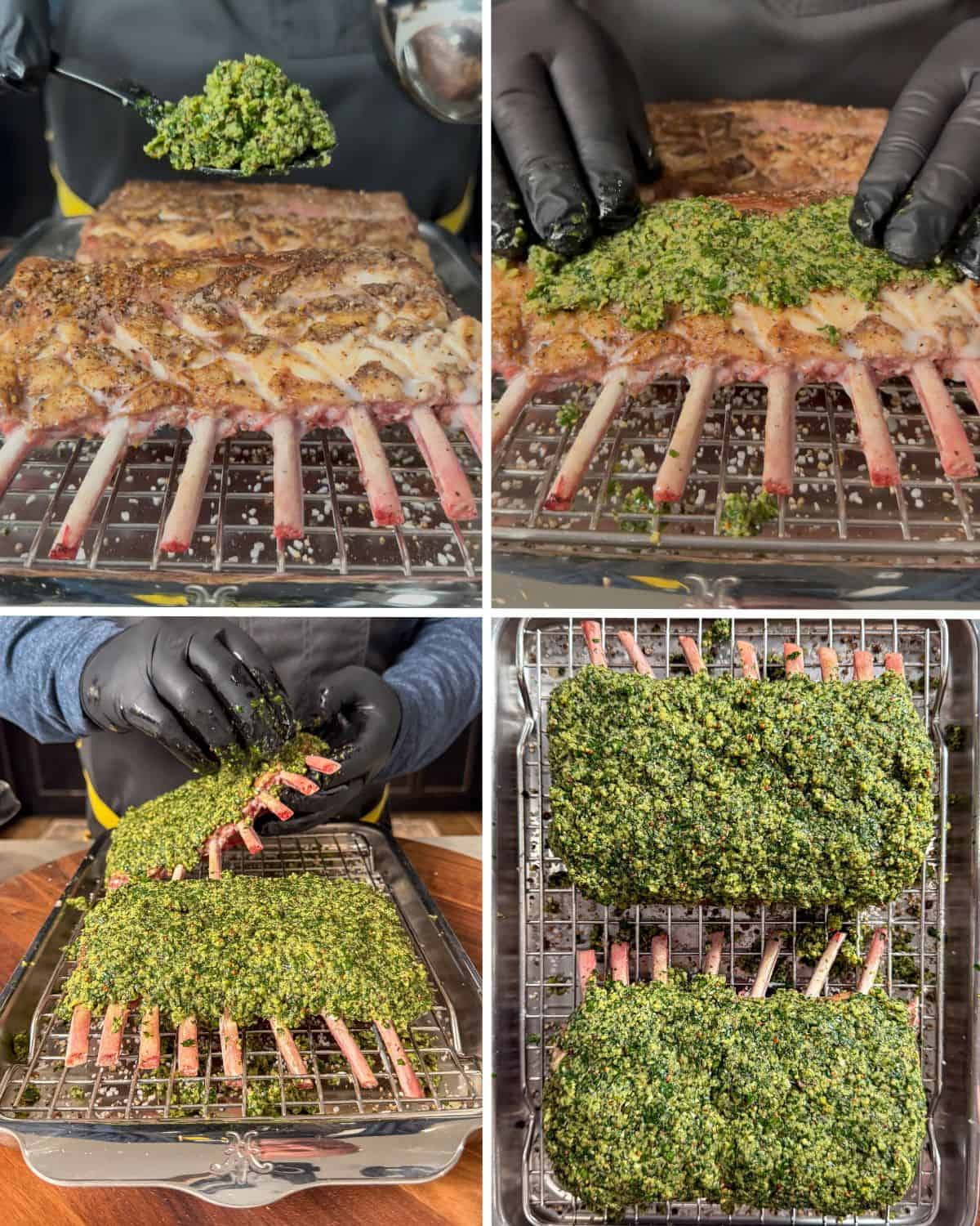 Herb-Crusted Rack of Lamb with Green Peppercorn Cream - Zimmy's Nook